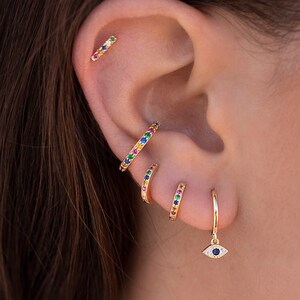 Rainbow Cz Conch Ear Cuff Earrings - Etsy