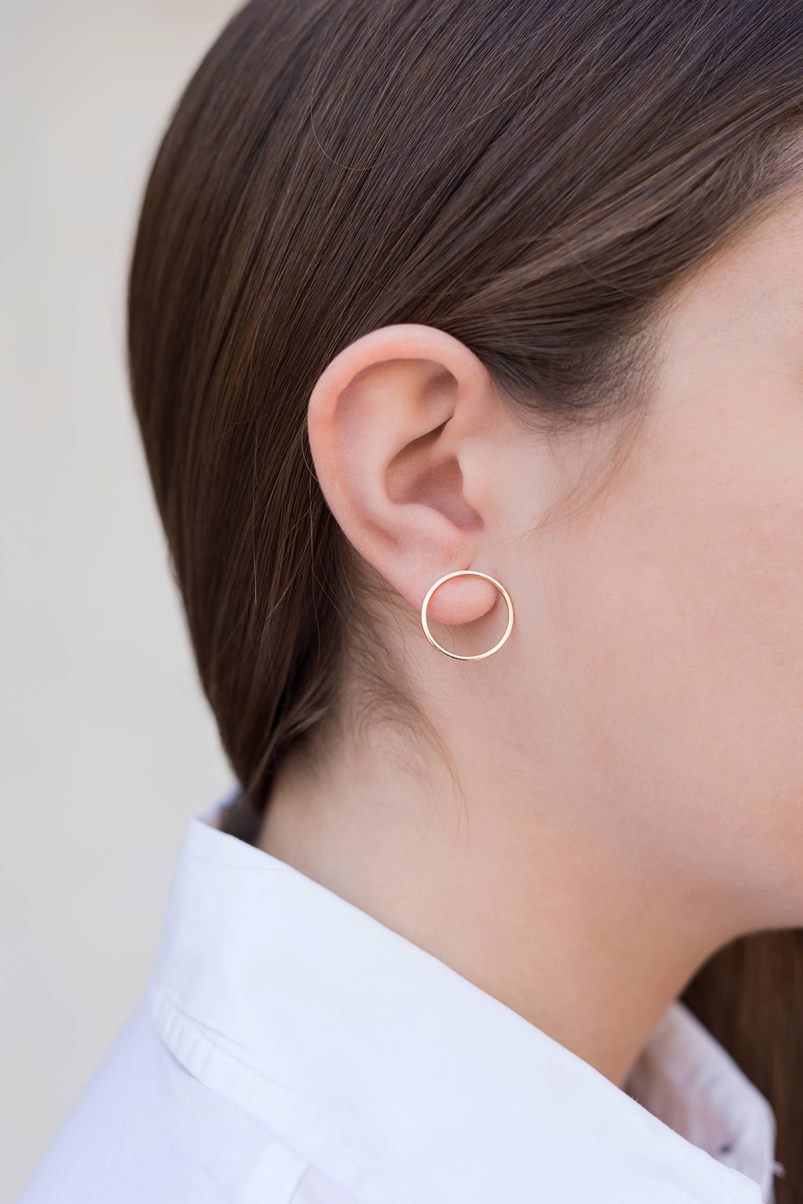 Front Circle Hoop Earrings Three different sizes available: | Etsy