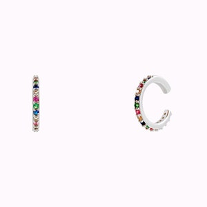 Rainbow Cz Conch Ear Cuff Earrings - Etsy