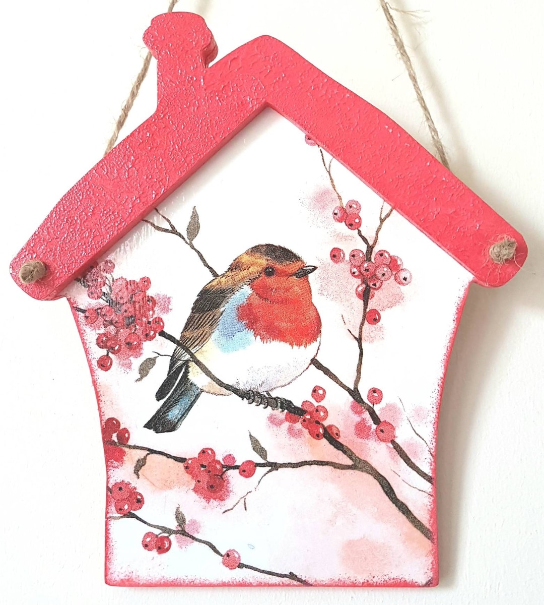 Wall Decor, Bird Plaque, Hanging Bird House, Spring Decor, Decorative ...