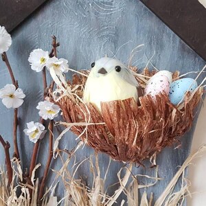 Bird Nest Plaque Hanging Bird House Spring Hanging Decor - Etsy