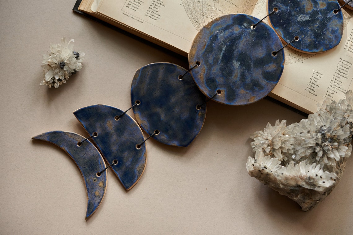 Ceramic Moon Phases Wall Hanging Pottery Wall Hanging - Etsy