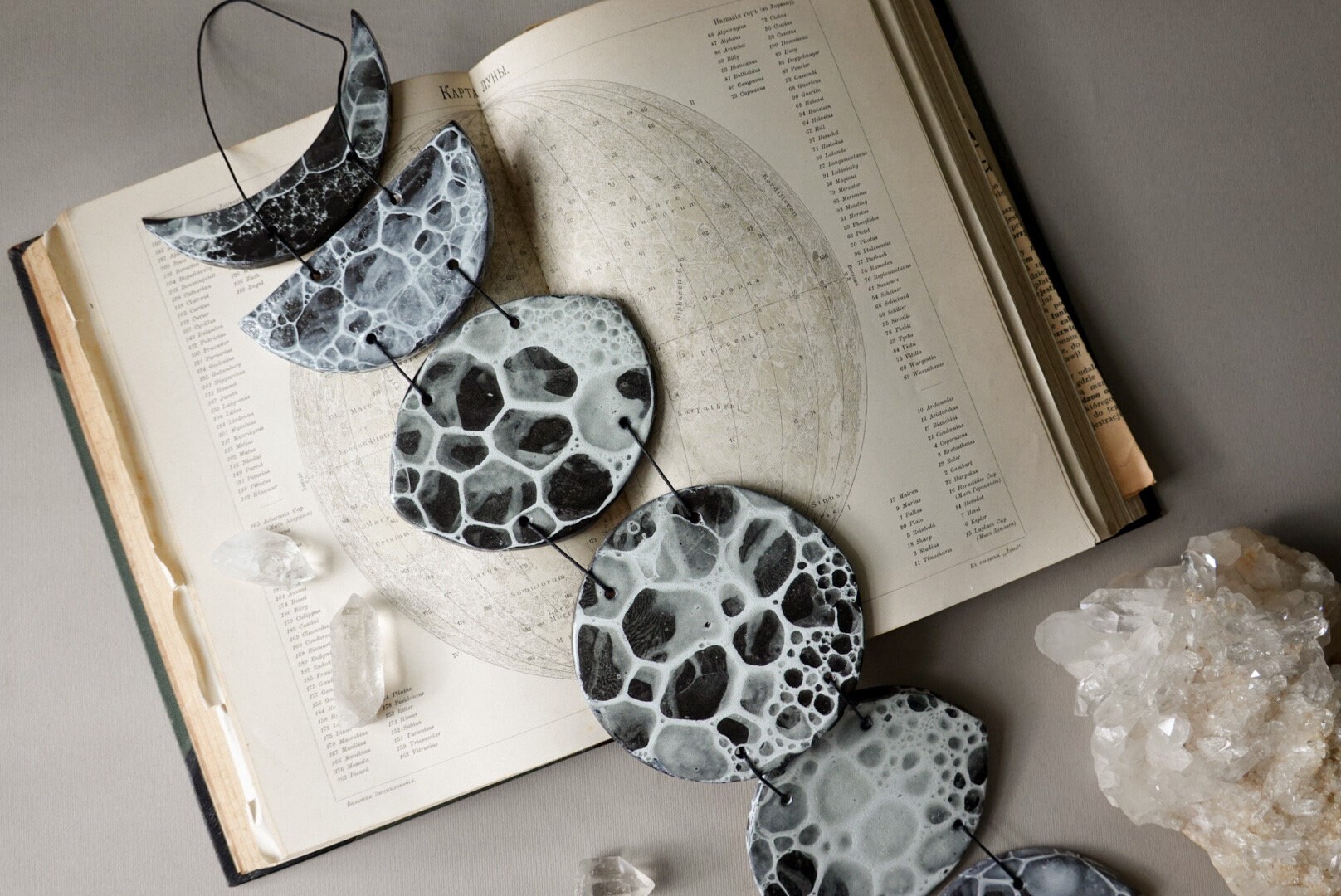 Moon Phases Wall Hanging Moon Calendar Ceramic Wall Art - Etsy