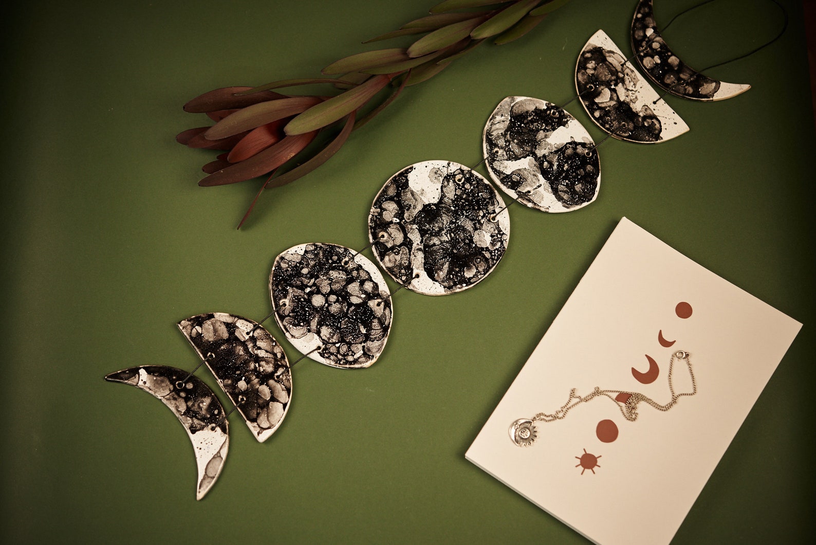 Moon Phases Wall Hanging Lunar Calendar Moon Garland Lunar New - Etsy