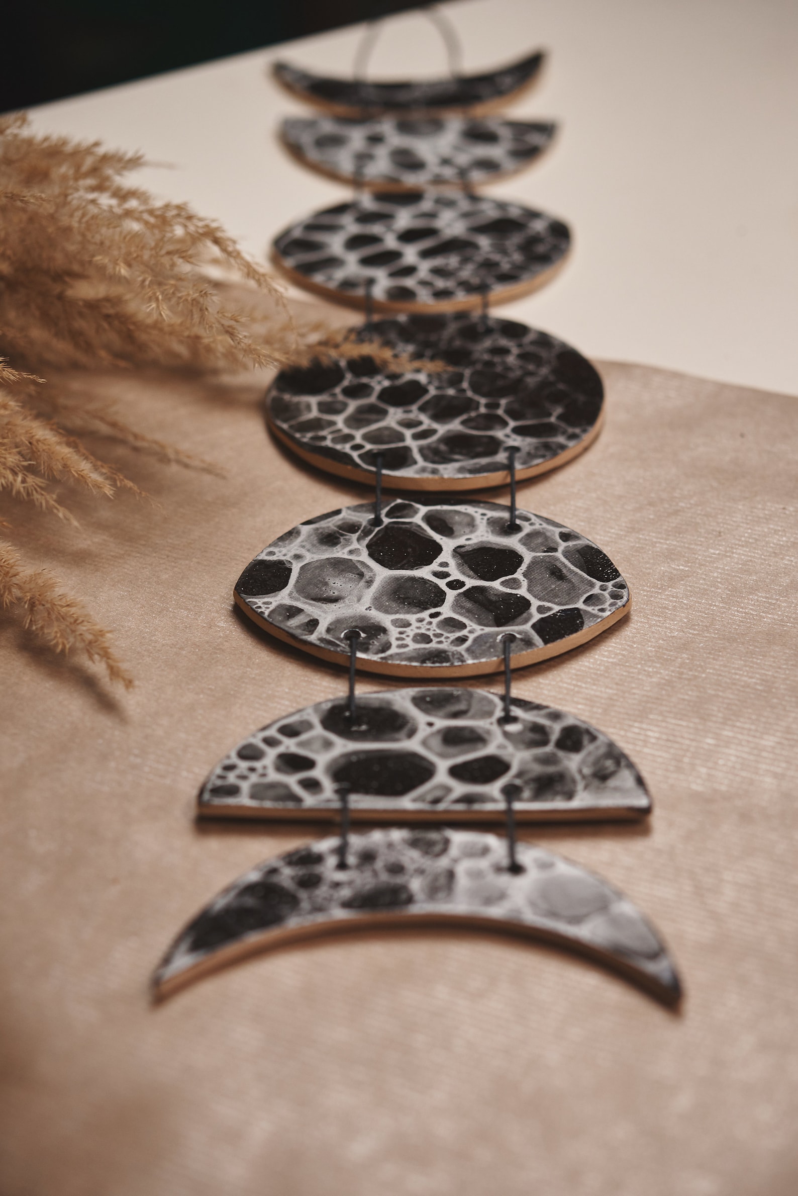 Moon Phases Wall Hanging Moon Calendar Ceramic Wall Art - Etsy