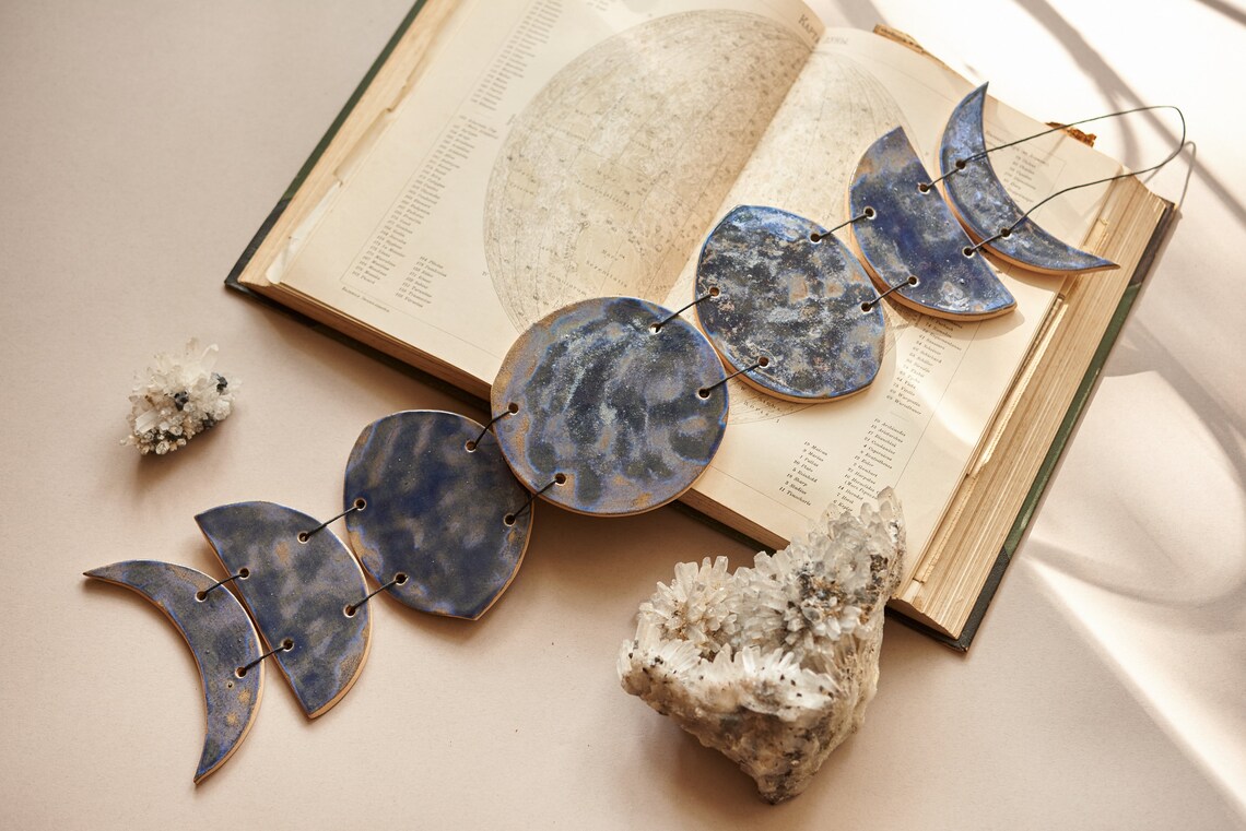 Ceramic Moon Phases Wall Hanging Pottery Wall Hanging - Etsy