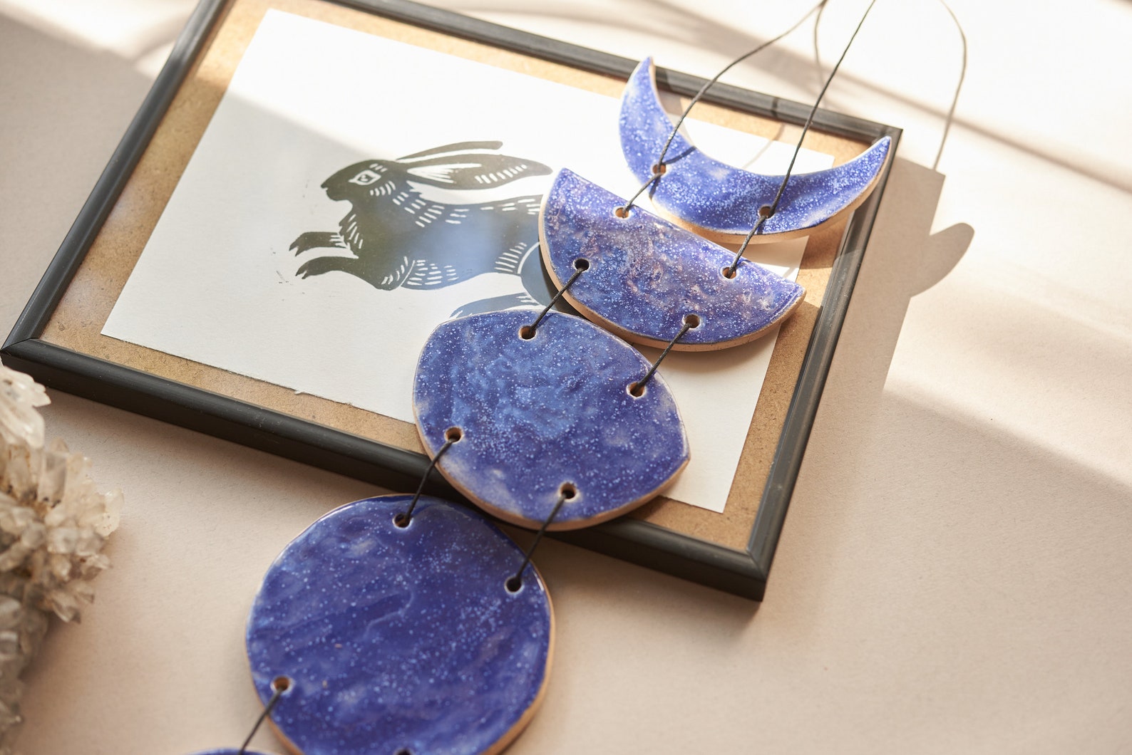 Ceramic Moon Phases Astronomy Lover Gift Crescent Moon Celestial Décor ...