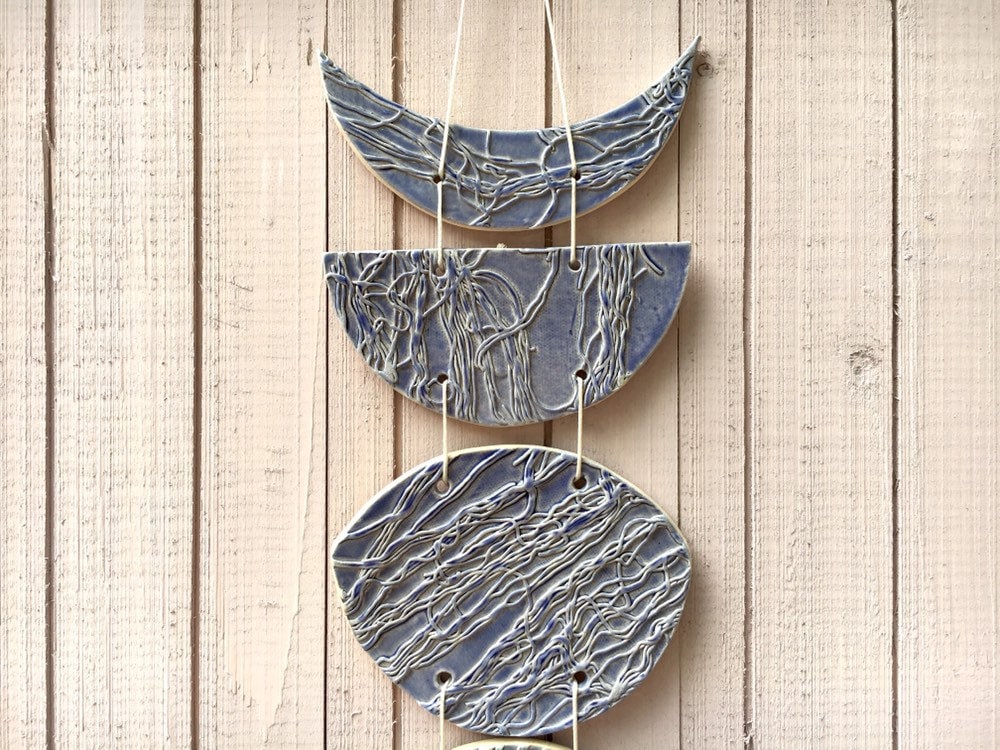 Moon Phases Wall Hanging Ceramic Wall Art for Interior - Etsy