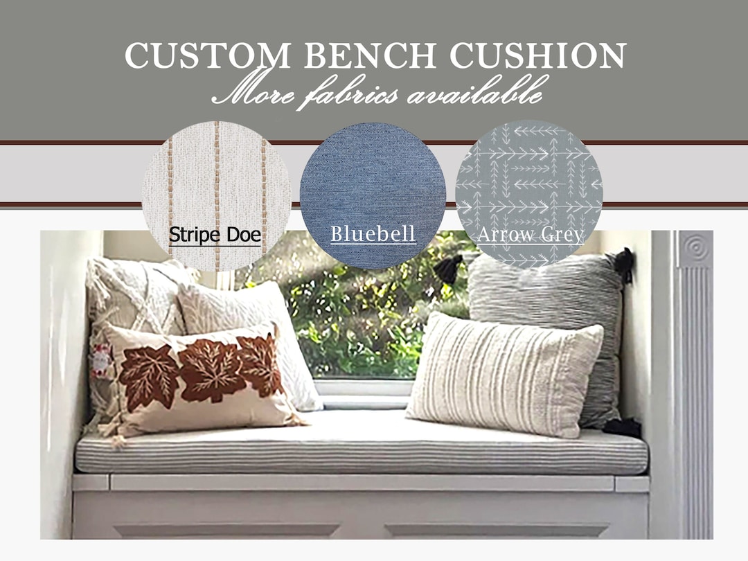 Custom Indoor Bench Cushion 3" Thick - Etsy