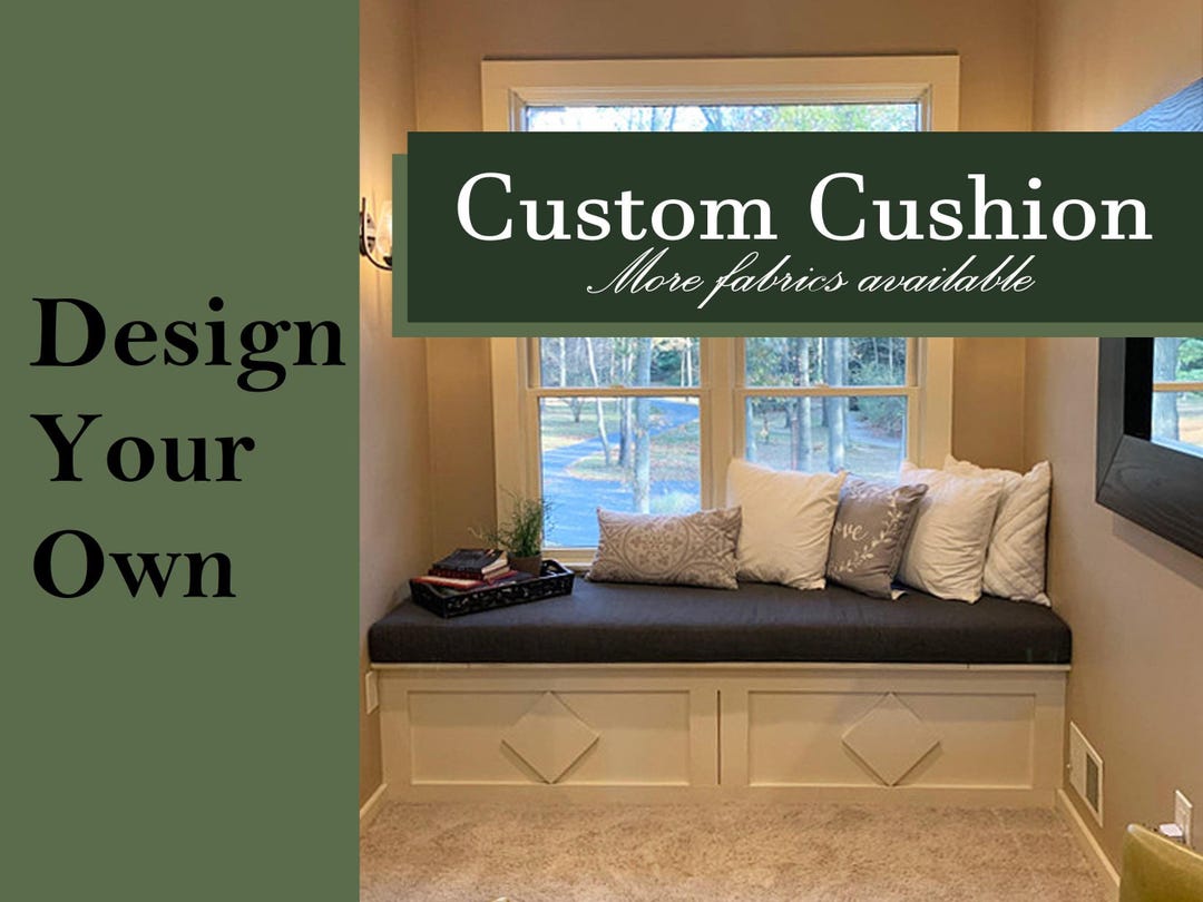 4" Custom Bench Seat Cushion, Custom Cushion, Indoor Window Seat ...