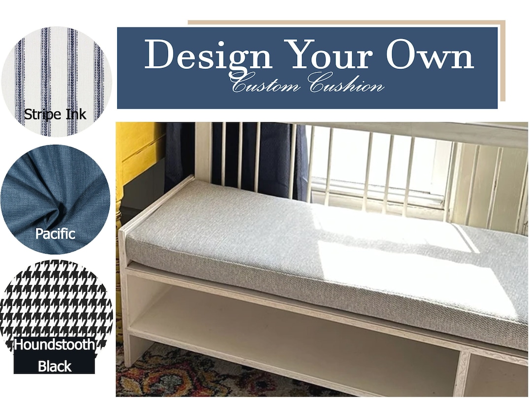 Custom 3 Inches Thick Cushion - Window Seat Bench Cushion - Bay Window ...