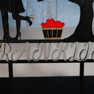 Country Themed Wedding Cake Topper Personalized Apple Tree Hearts - Etsy