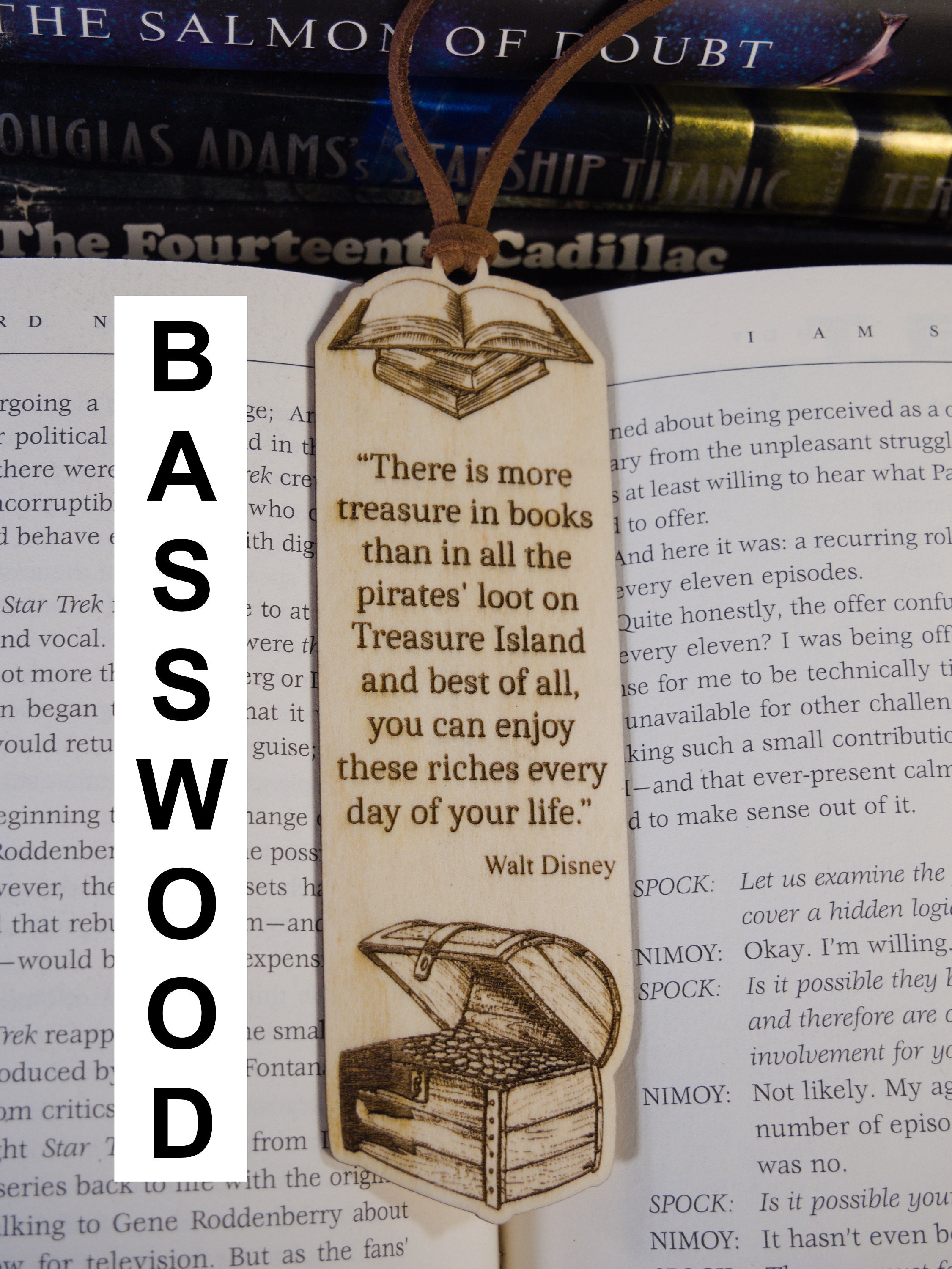 Wooden Bookmarks Laser Engraved Quotes About Books Personalize - Etsy