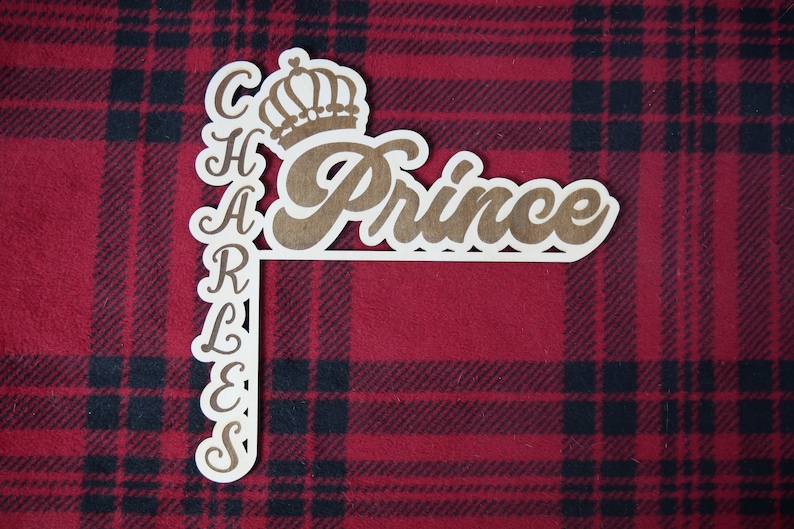 Door Corner Sign Child's Name Princess Prince Personalized Laser ...