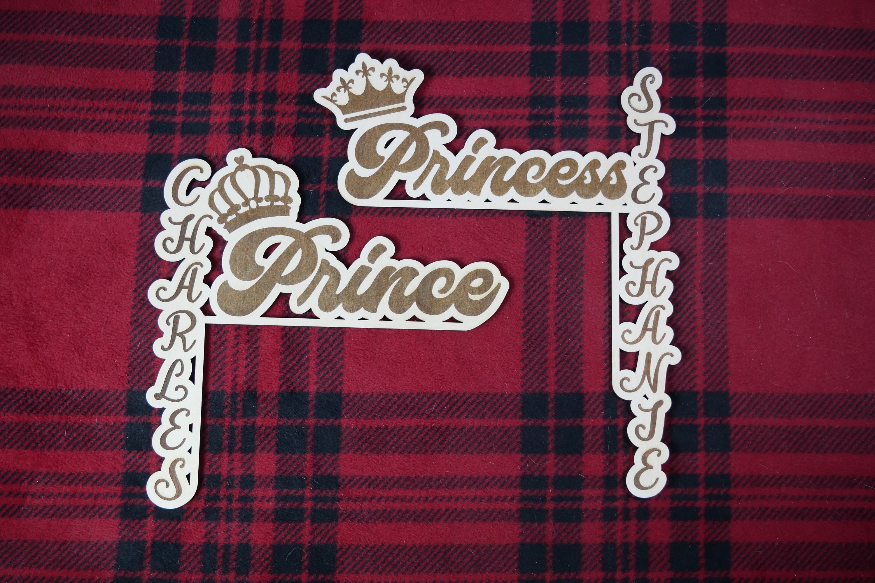 Door Corner Sign Child's Name Princess Prince Personalized Laser ...