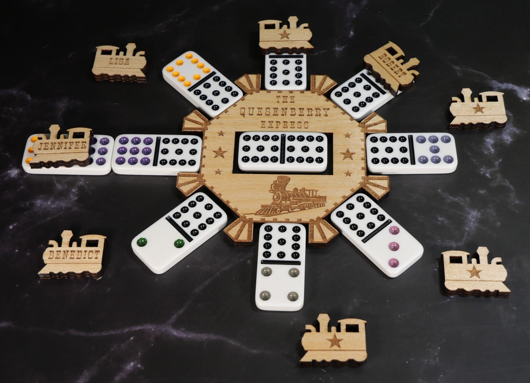 Mexican Train Domino Game Board and Tokens With Personalization - Etsy