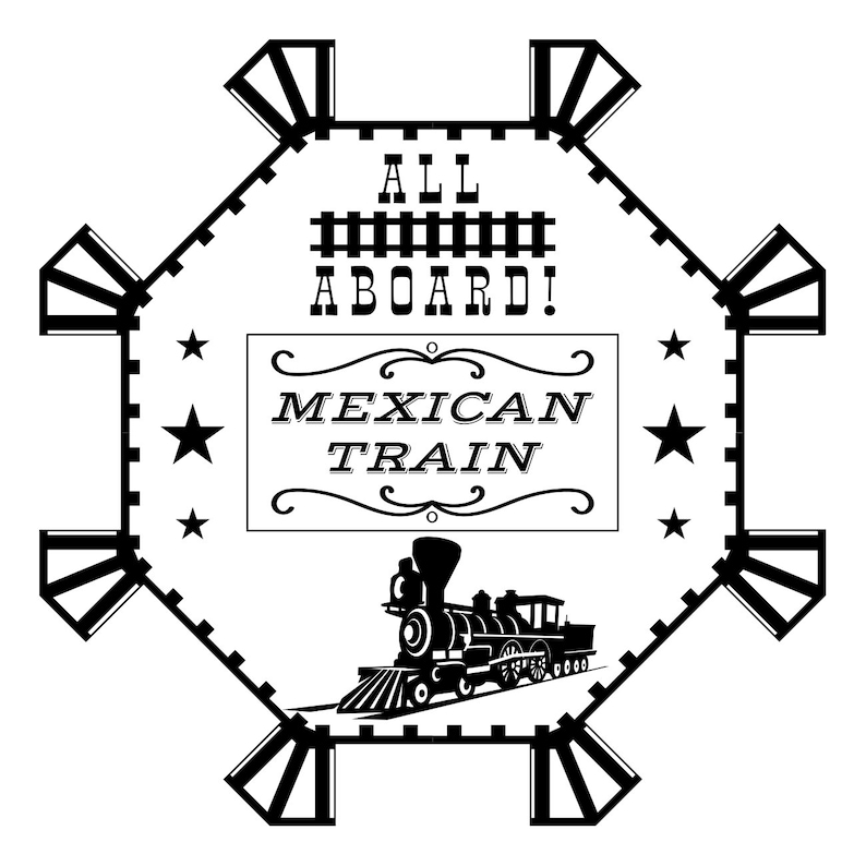 Mexican Train Domino Game Board and Tokens With Personalization - Etsy