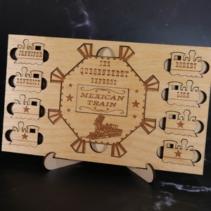 Mexican Train Domino Game Board and Tokens With Personalization - Etsy