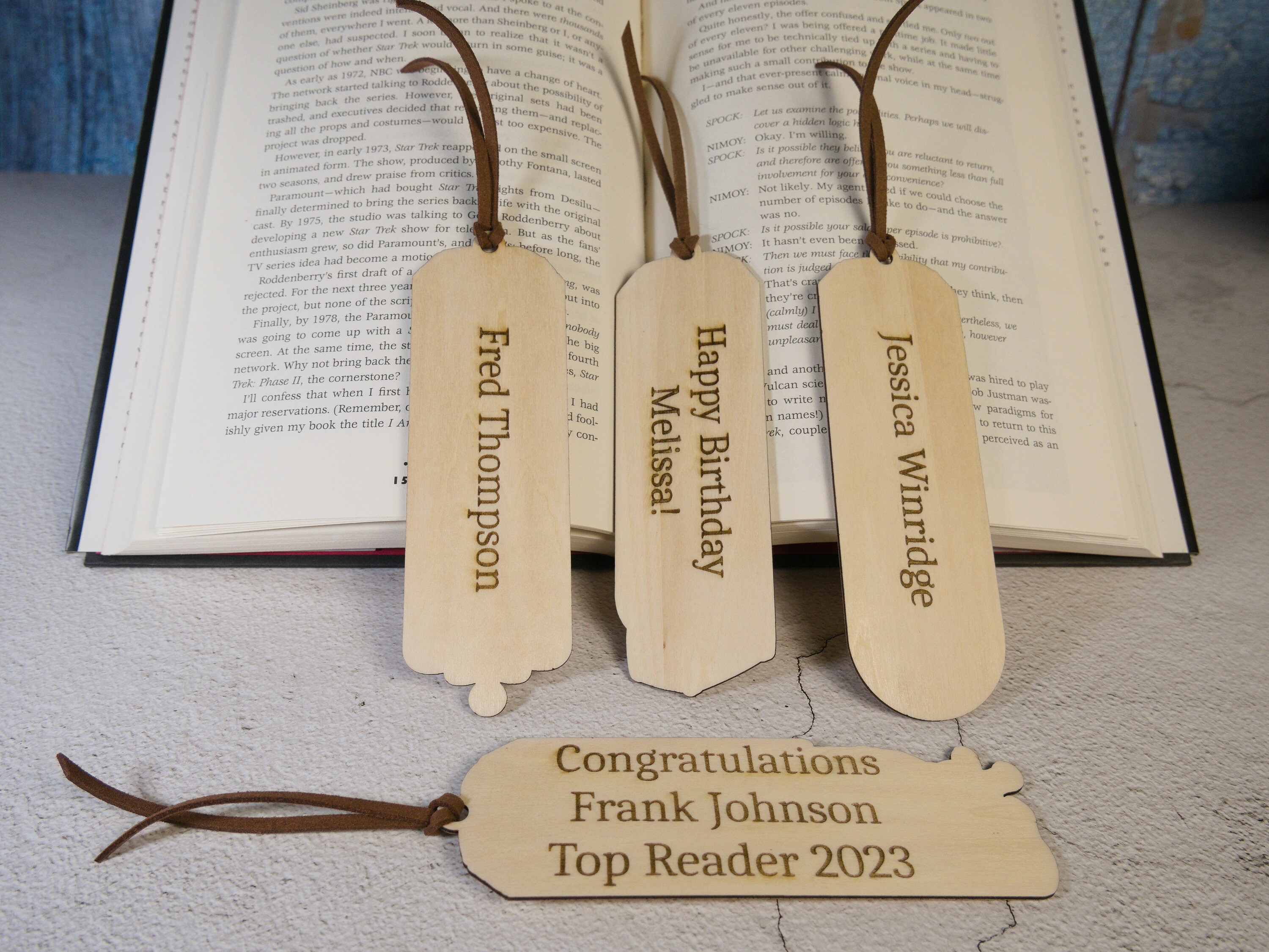 Wooden Bookmarks Laser Engraved Quotes About Books Personalize - Etsy