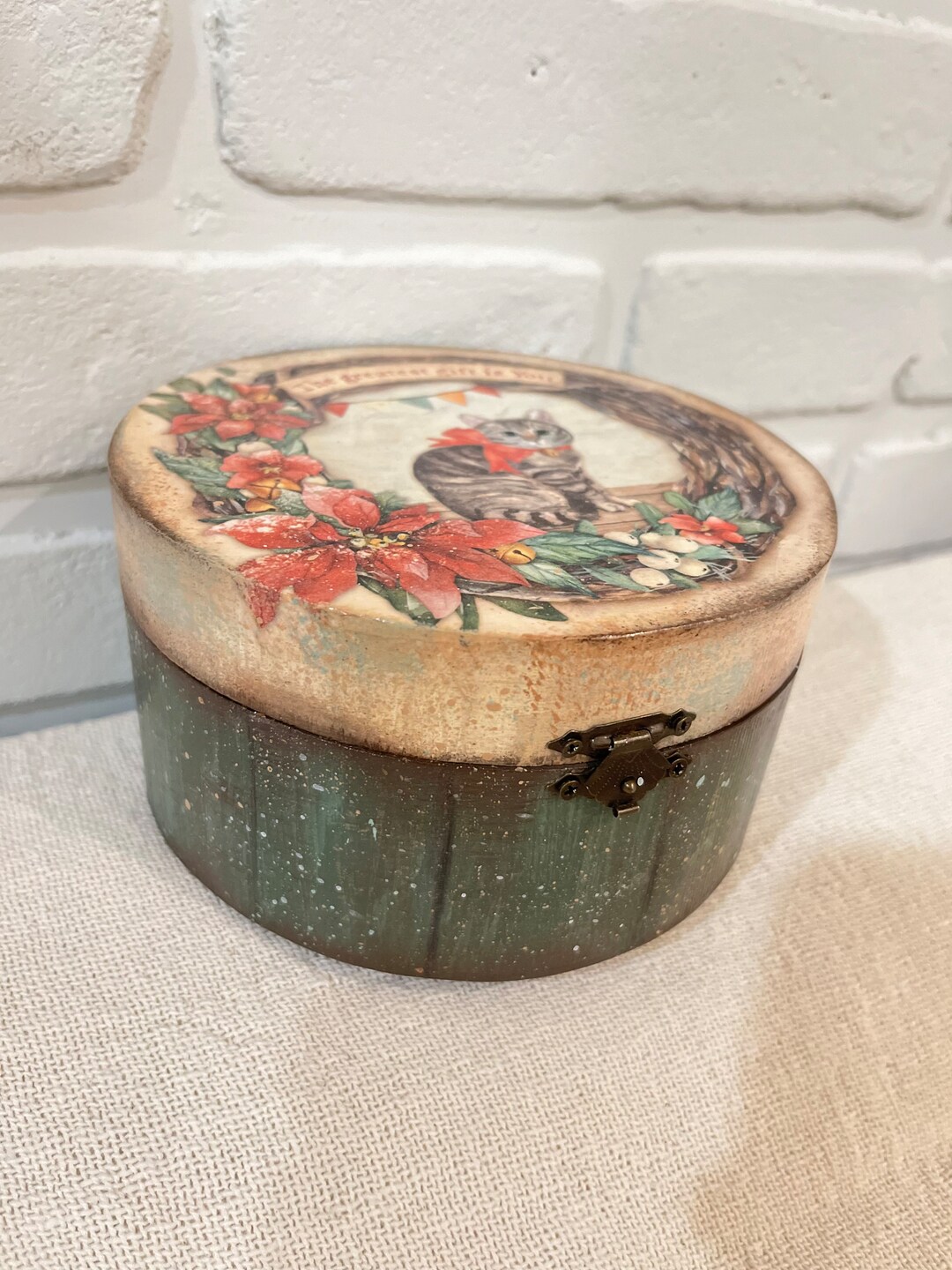 Wooden Candy Box, Wooden Trinket Box, Kids Christmas Box, Cottage ...