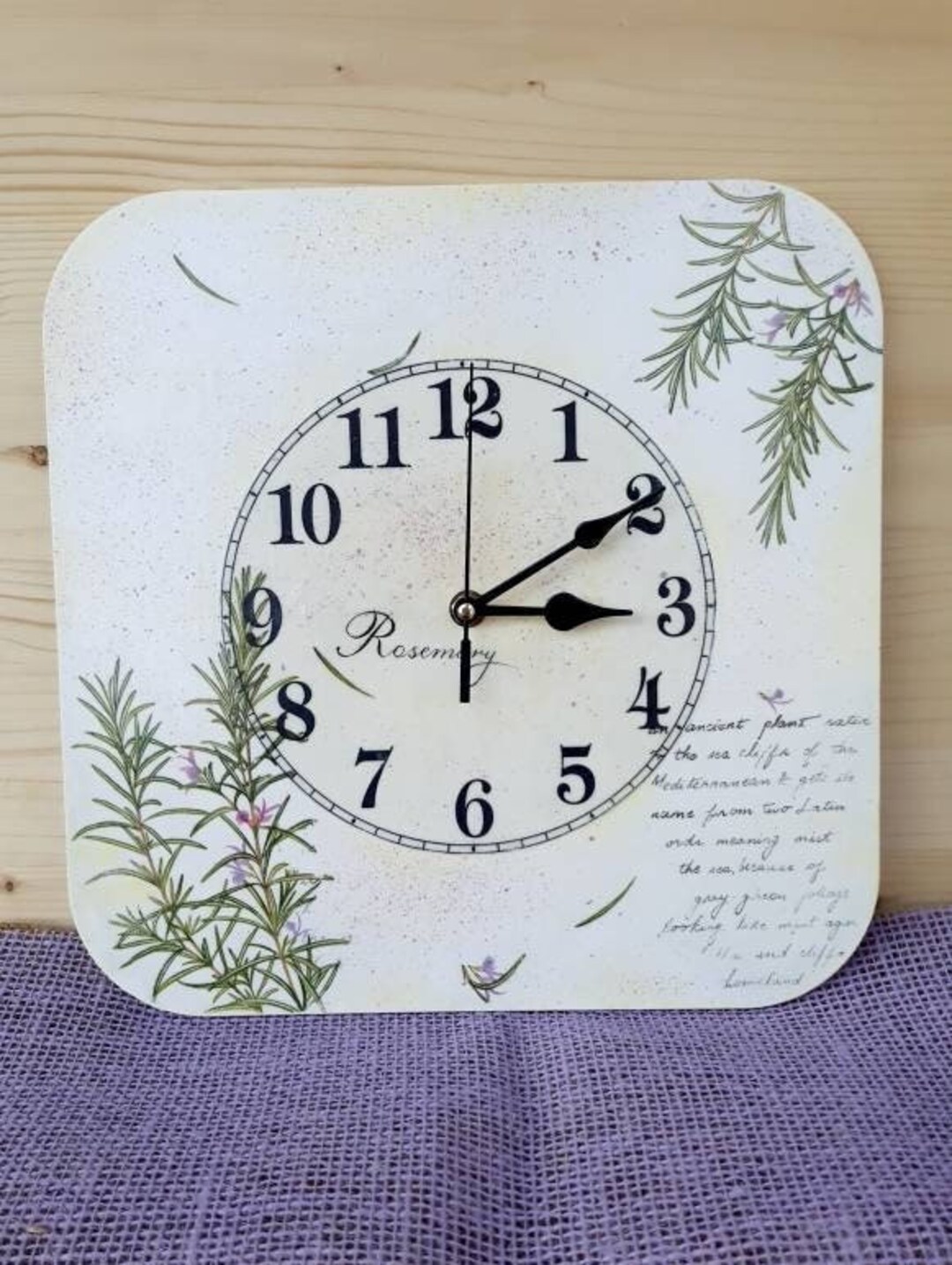 Handmade White Clock, Kitchen Country Wall Clock, Farmhouse Wall Clock ...