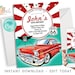 Editable Route 66 Birthday Invite Classic Chevy Corvette Man's ...