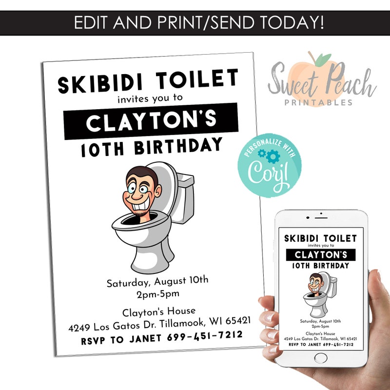 Skibidi Toilet Cards - Etsy