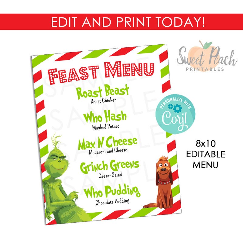 Grinch Table Decor - Etsy