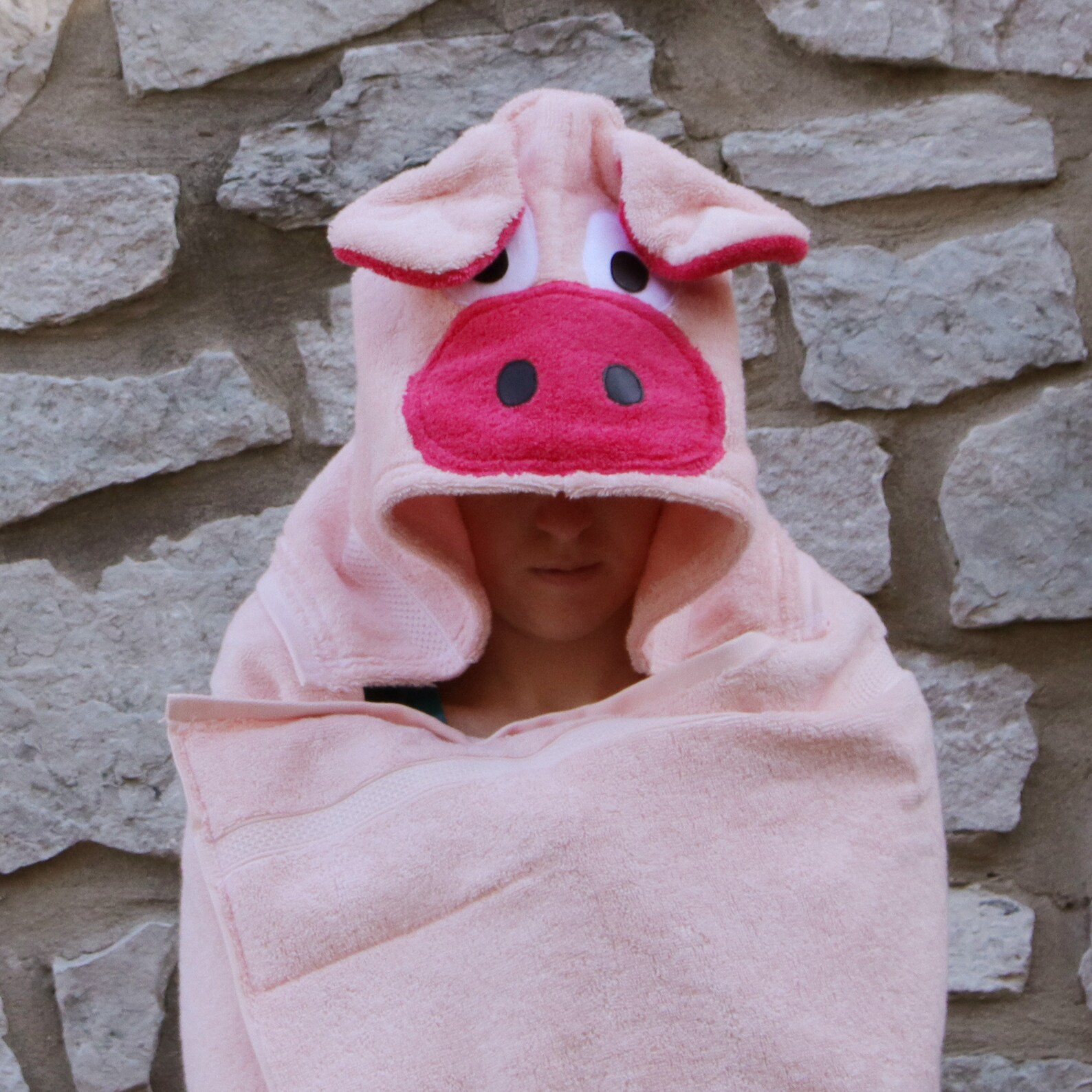 Pig Hooded Towel for Kids / Pig Gift / Farm Animal Bath Towel ...