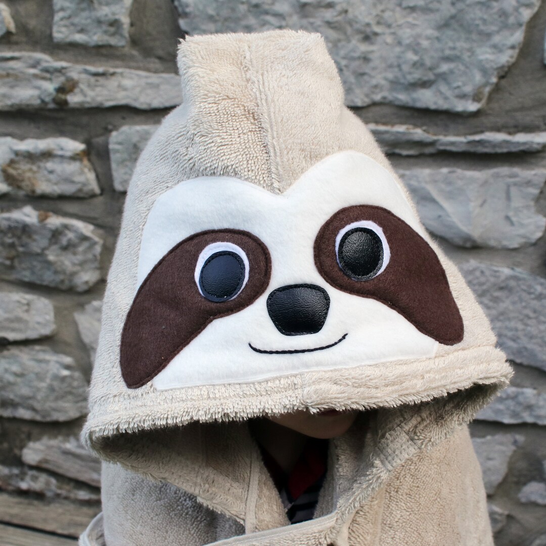 Sloth Hooded Towel for Kids / Baby / Child / Animal Hooded Towels ...