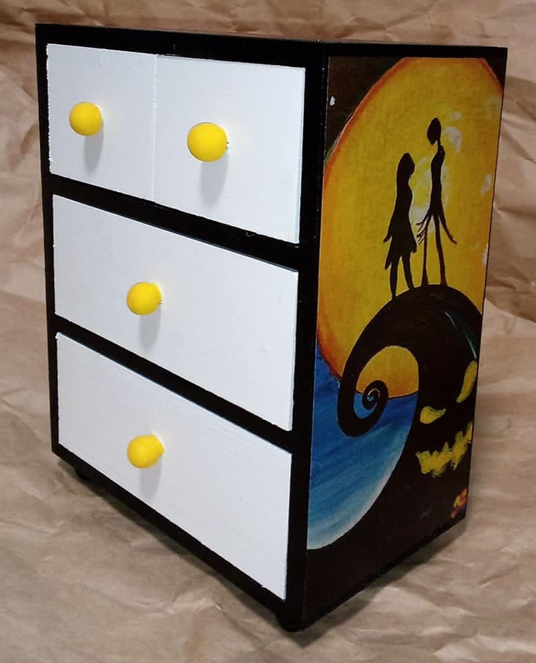 Custom Made Your Choice Jack and Sally 4 Drawer Mini Jewelry - Etsy
