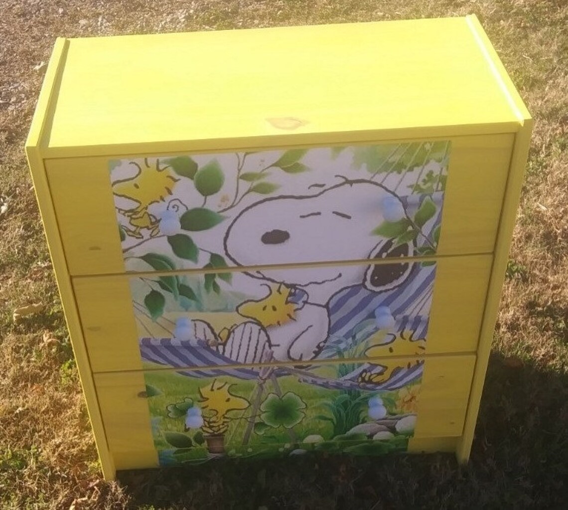 Sugar Coated Custom Made Snoopy and Woodstock 3 Drawer Chest - Etsy