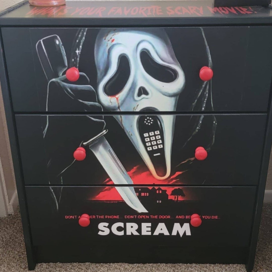 Custom Made Scary Movie Ghostface Drawer Chest Nightstand Great Gift ...