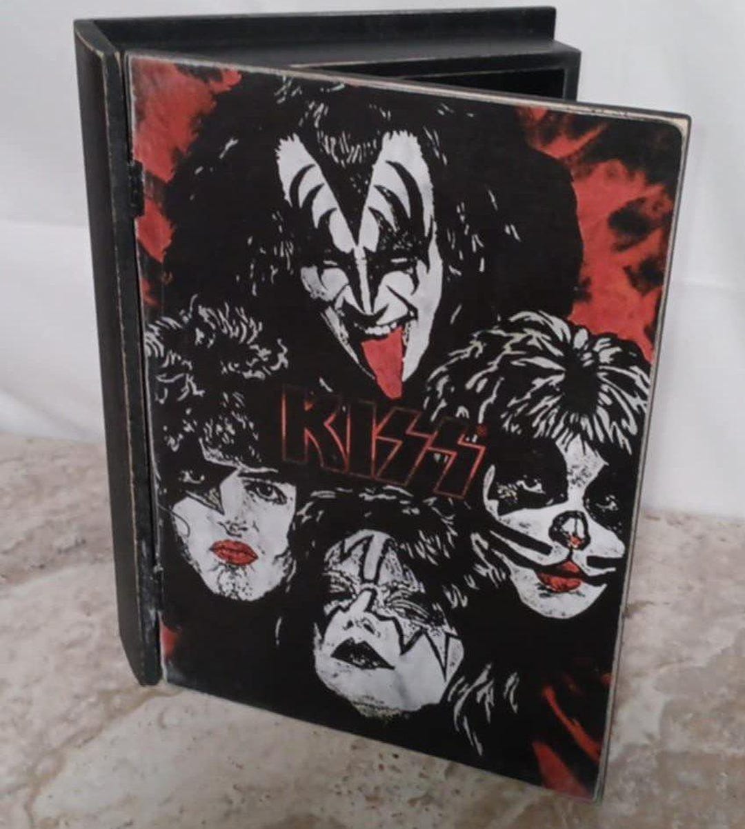 Custom Made KISS Wooden Stash Book Hideaway Hollow Book Gift OOAK ...