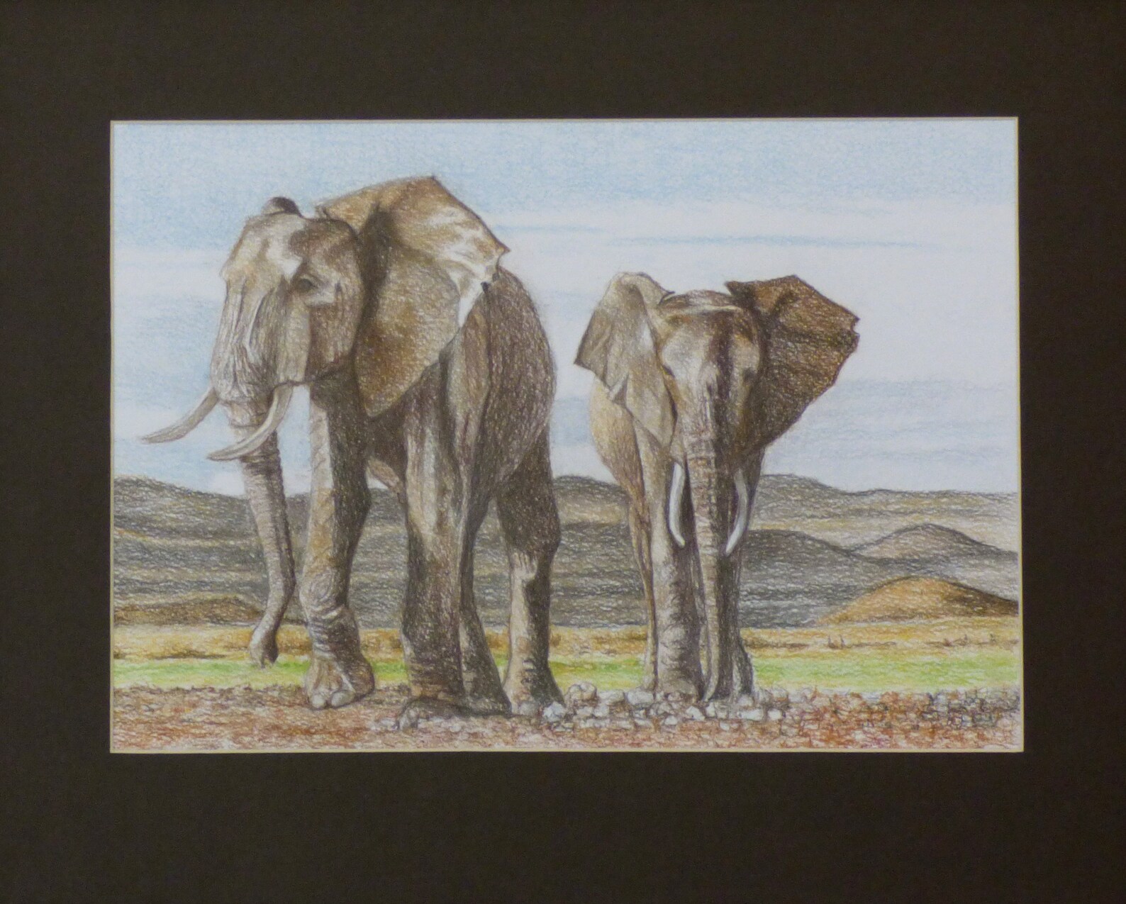 Original Elephant, Pastel Painting, African Wildlife, Elephants, Africa ...