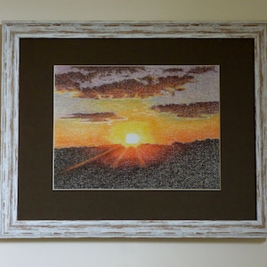 Original African Sunset Painting, Serengeti Tanzania, Original Tropical ...