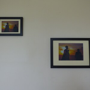 Masai Print and Sunset, Silhouette Figures, African Sunset Art Prints ...