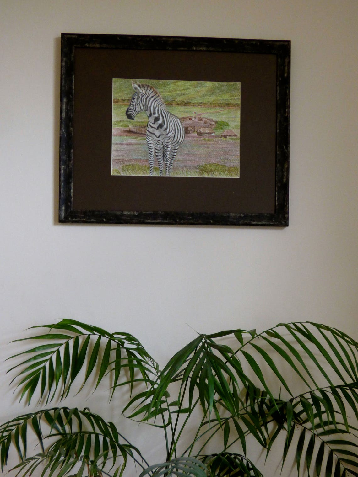 Zebra Standing in African Landscape, Original African Wildlife, Zebra ...