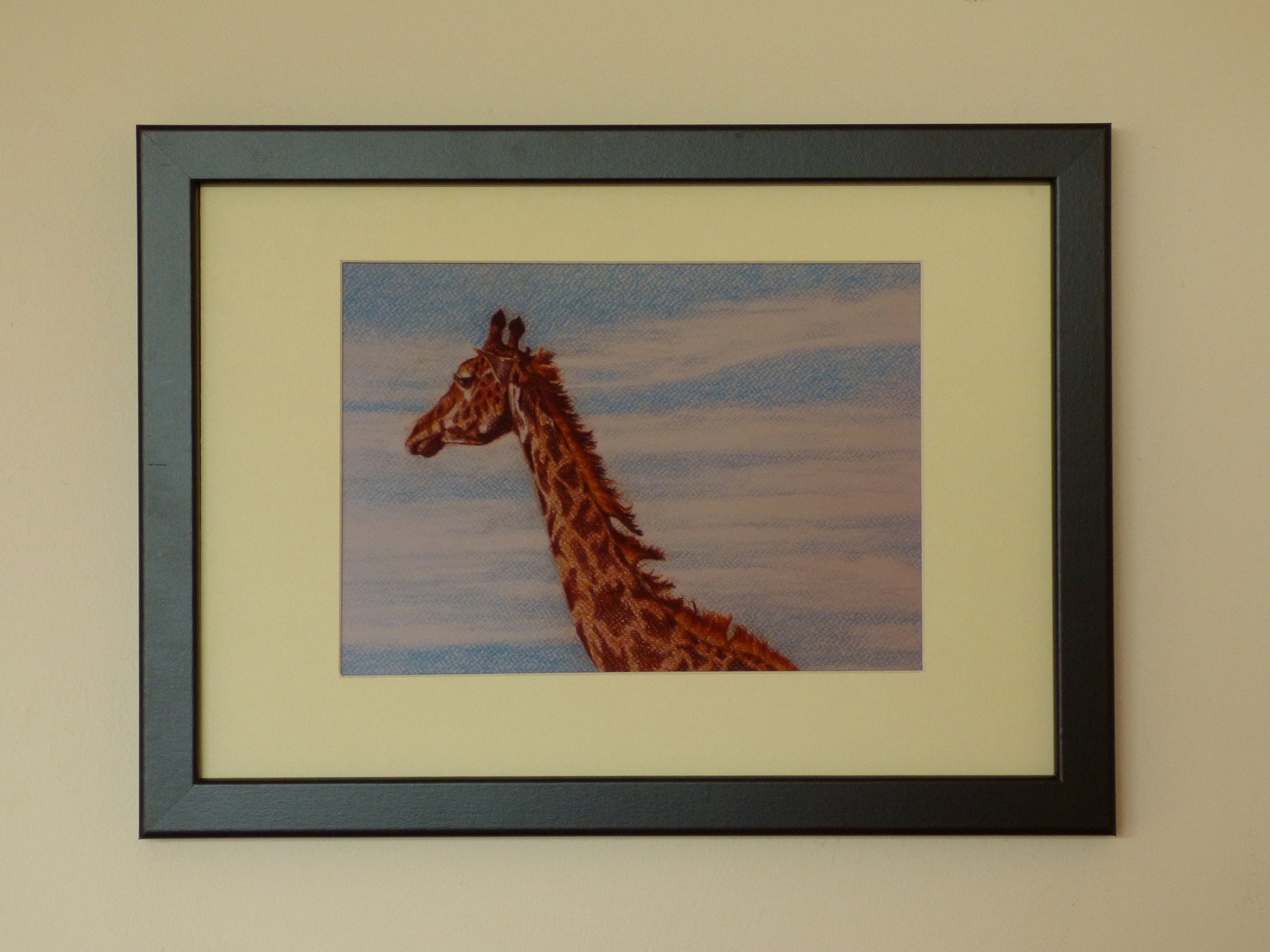 Giraffe Portrait Print, African Wildlife, Framed Animal Art, Giraffe ...