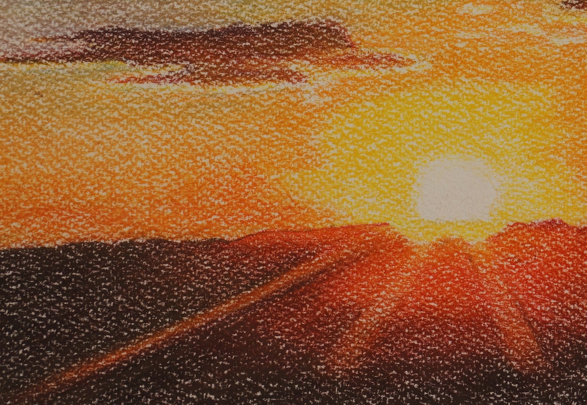 Original African Sunset Painting Serengeti Tanzania Original - Etsy