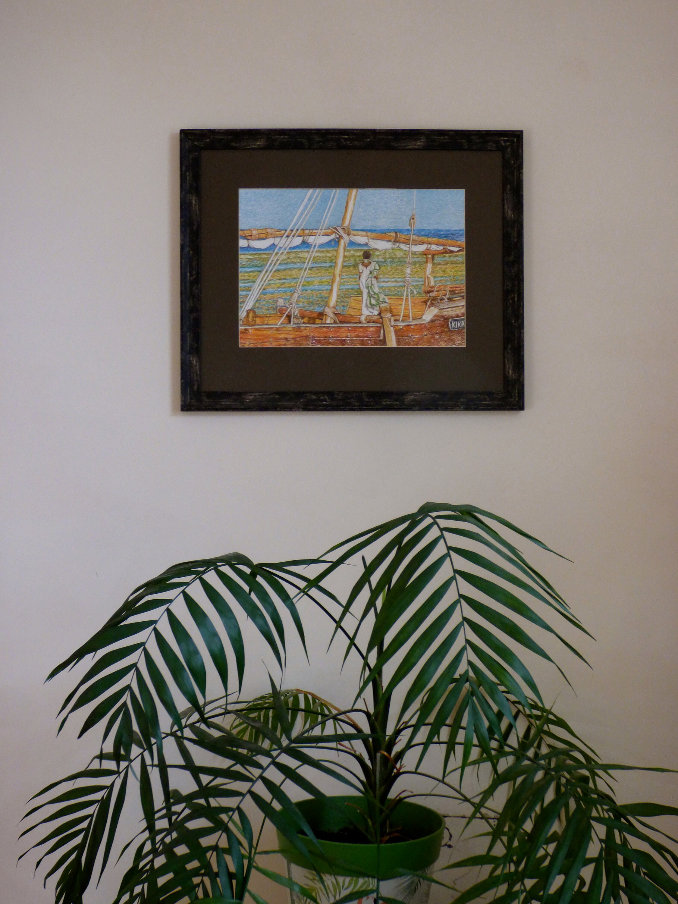 Original Zanzibar Painting, African Girl, Tropical Ocean Art, Wooden ...