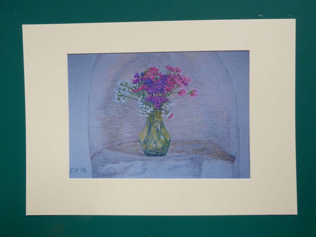 Flower Prints, Still-life, Flowers in a Glass Vase, Summer Flowers ...