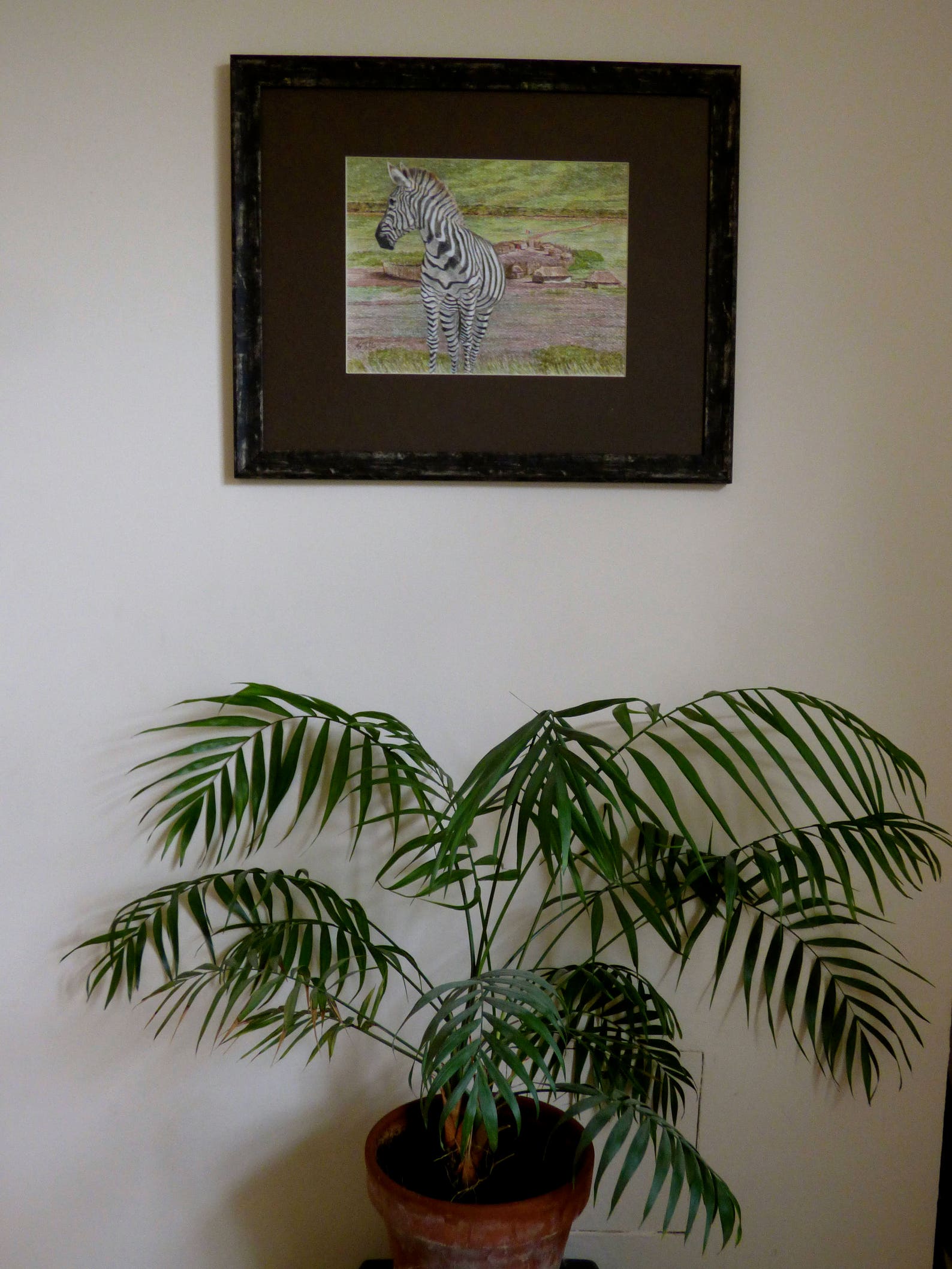 Zebra Standing in African Landscape, Original African Wildlife, Zebra ...