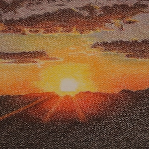 Original African Sunset Painting, Serengeti Tanzania, Original Tropical ...