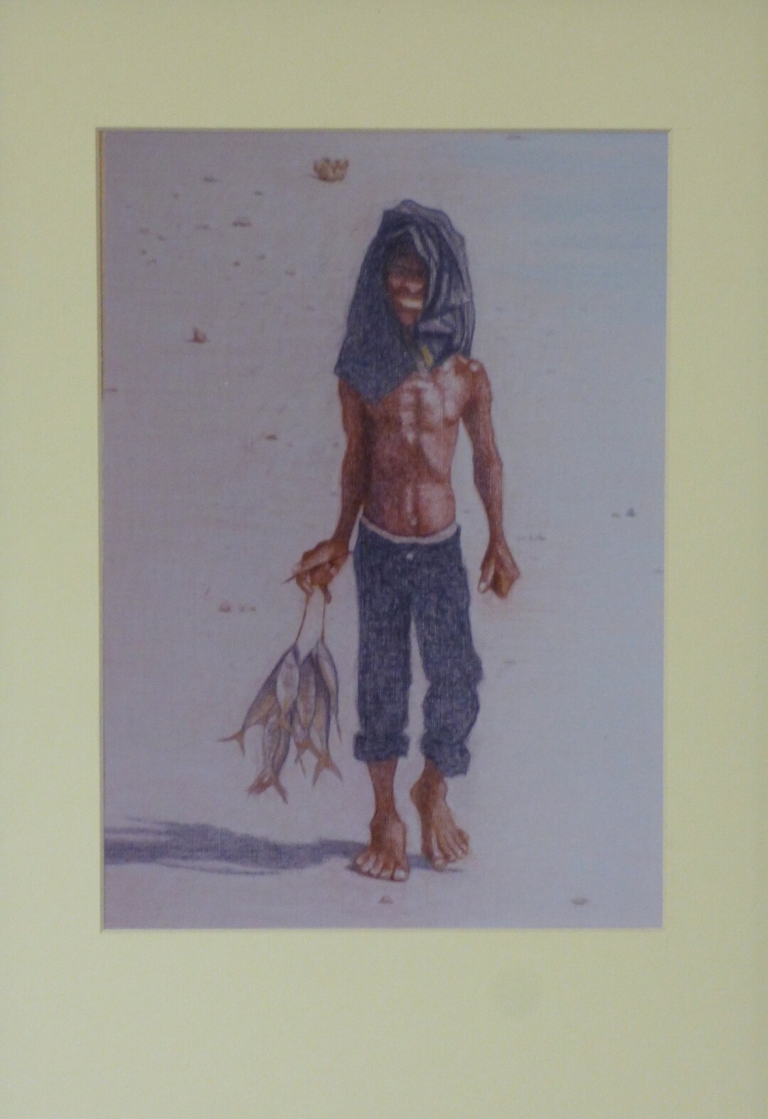 Man on Tropical Beach, Zanzibar Beach Life, African Figure Art, Man ...