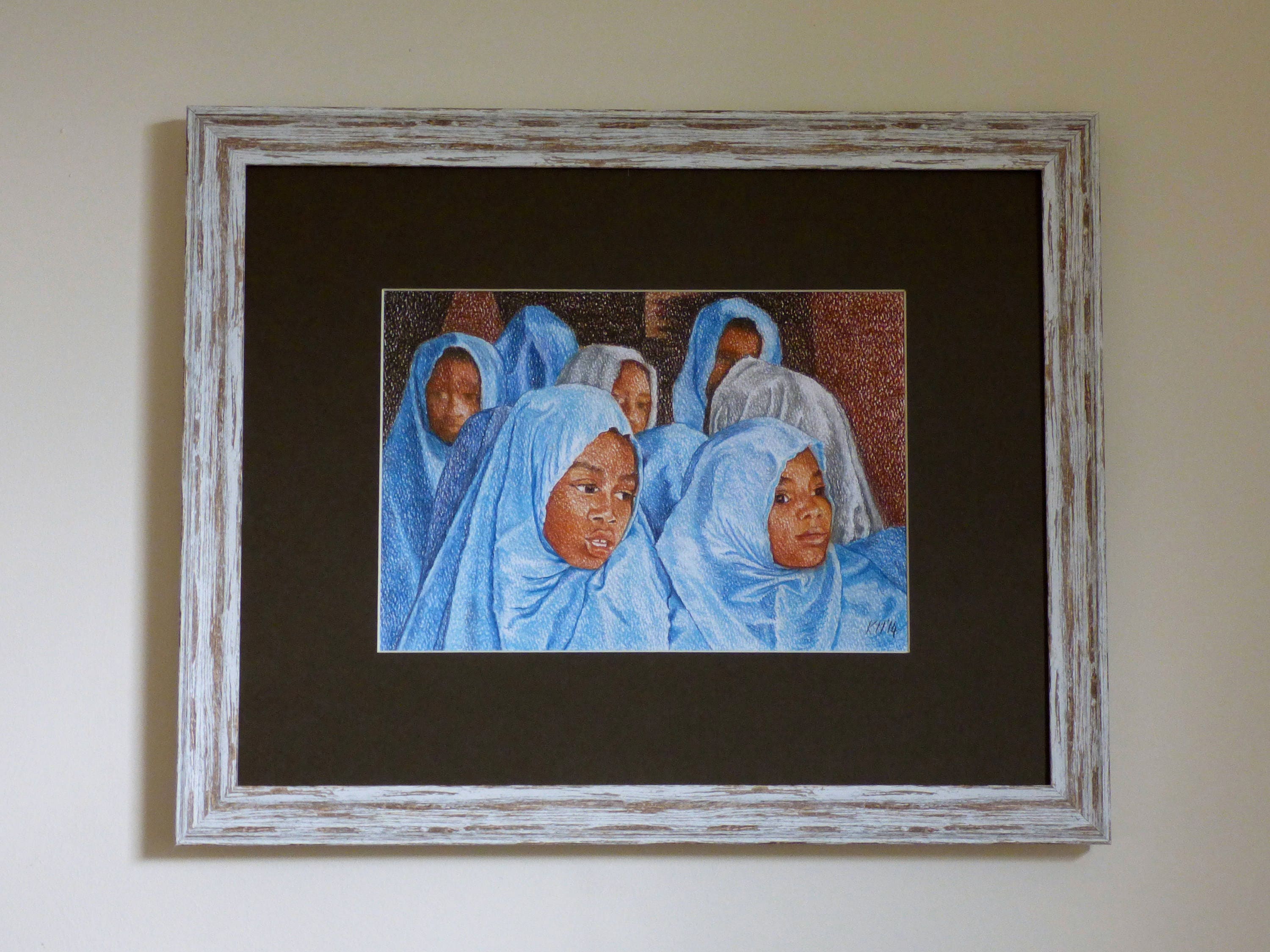 Original Child Portrait Art, African Schoolchildren, Zanzibar Children ...