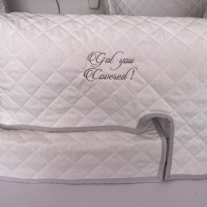 Janome 550e Embroidery Machine Dust Cover: Quilted Fabric, Optional Mat ...
