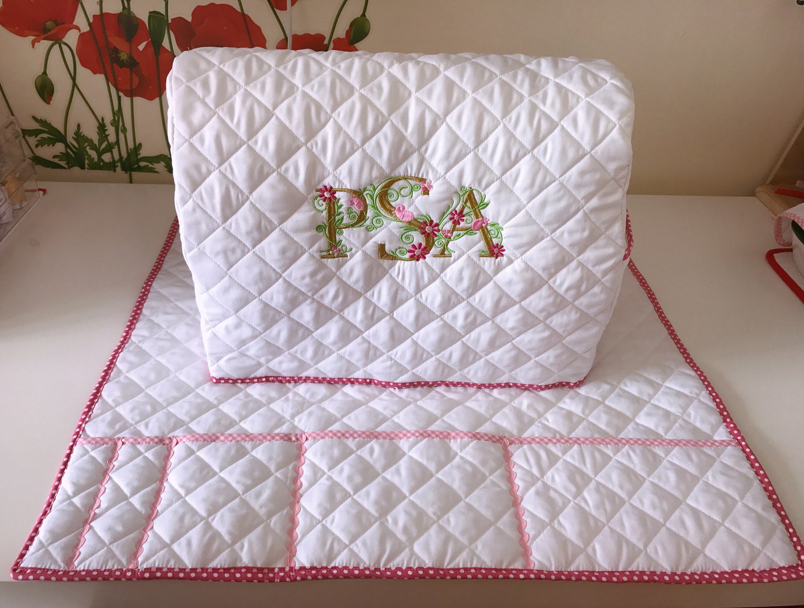 Embroidered Sewing Machine Cover and Mat, Fits Brother, Jenome - Etsy