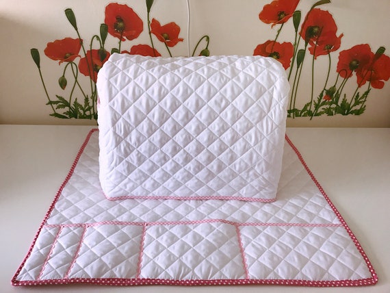 Sewing Machine Cover and Mat Pre-quilted Fabric Sewing | Etsy UK