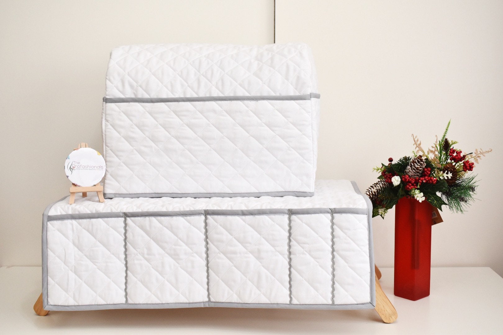Quilted Sewing Machine Cover and Mat, Dust Protector - Etsy UK